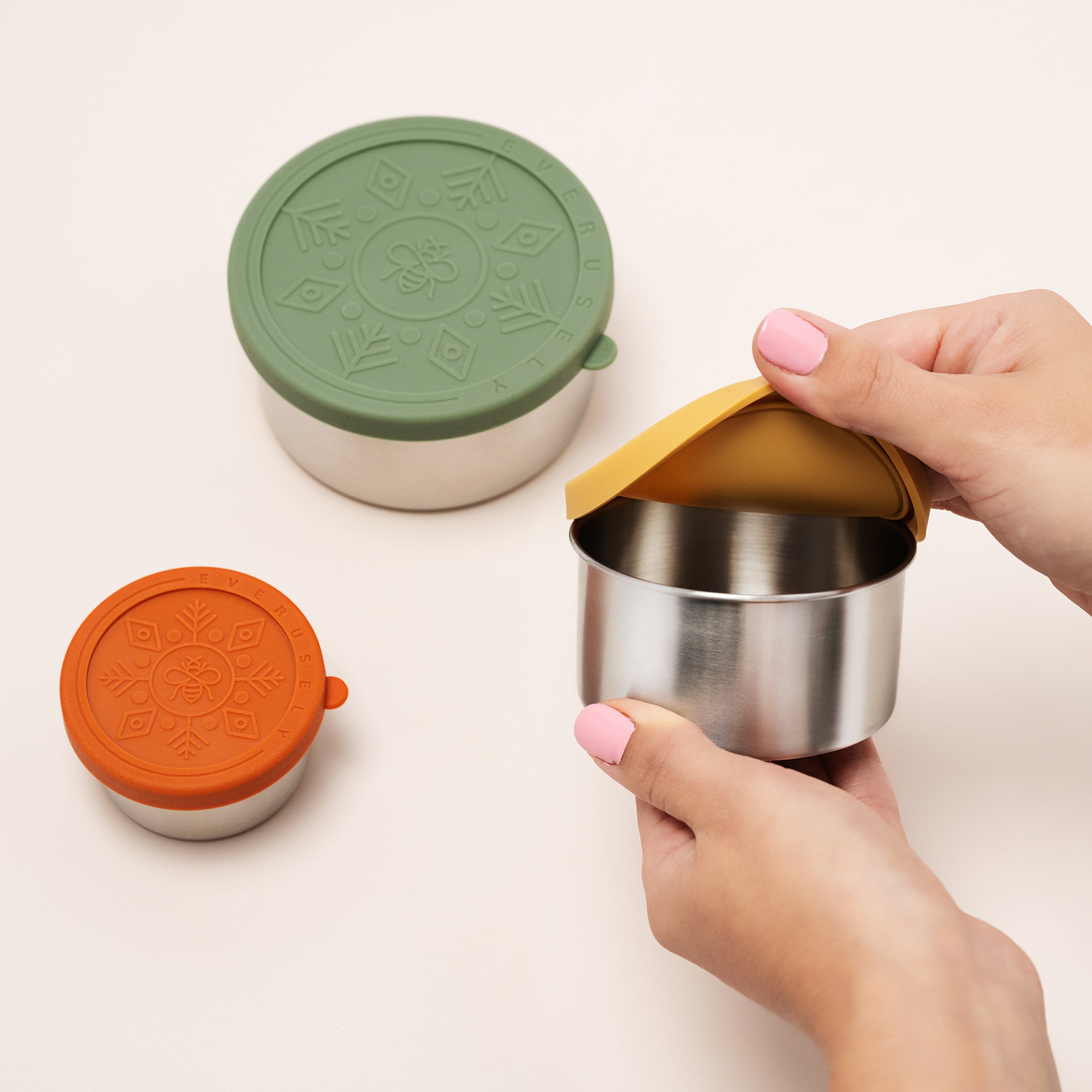 Small 3 Piece Nesting Container Set - Muted Rainbow – Everusely